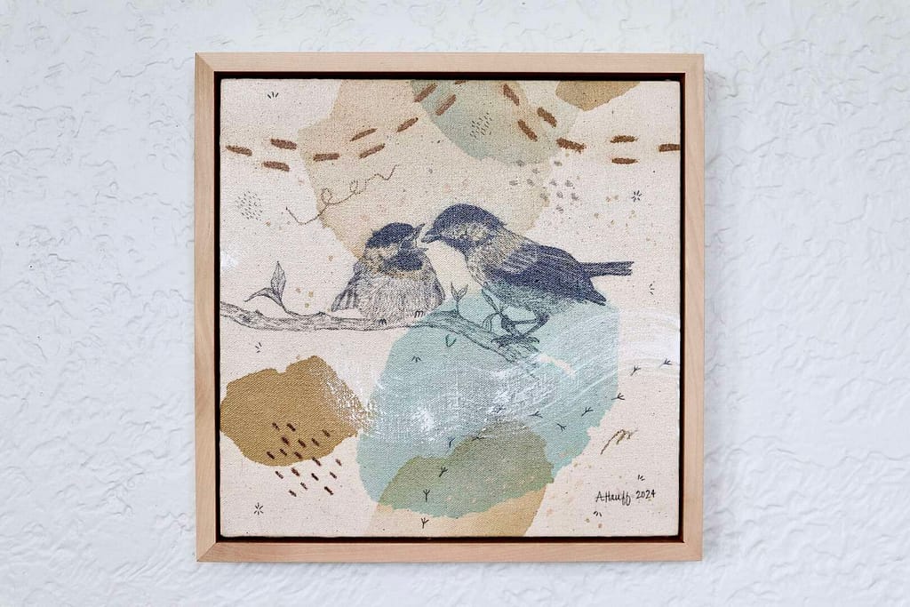 Black Capped Chickadee Mini Original - Alicia Hauff Studio